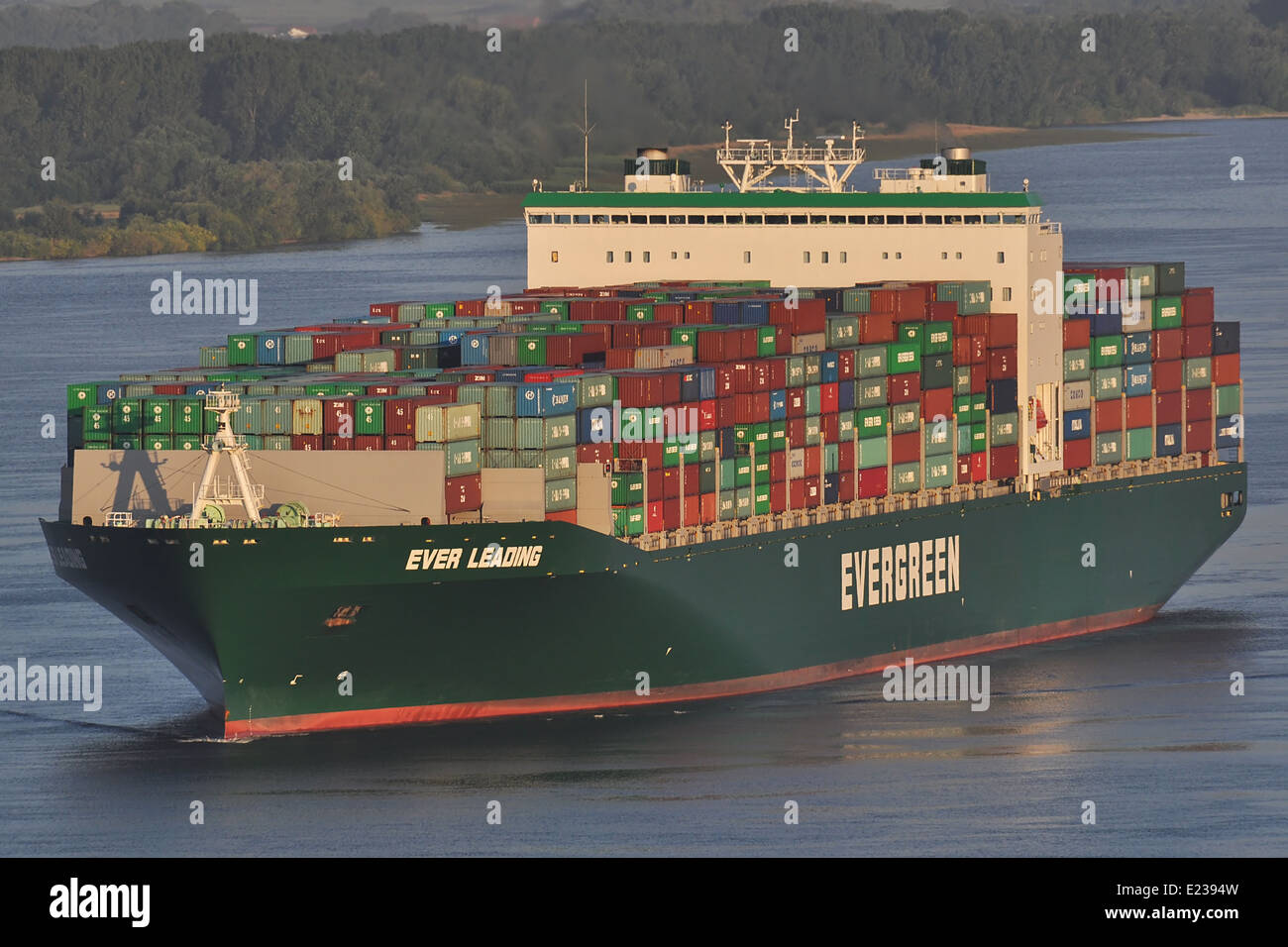 Containervessel Ever Leading Stock Photo - Alamy