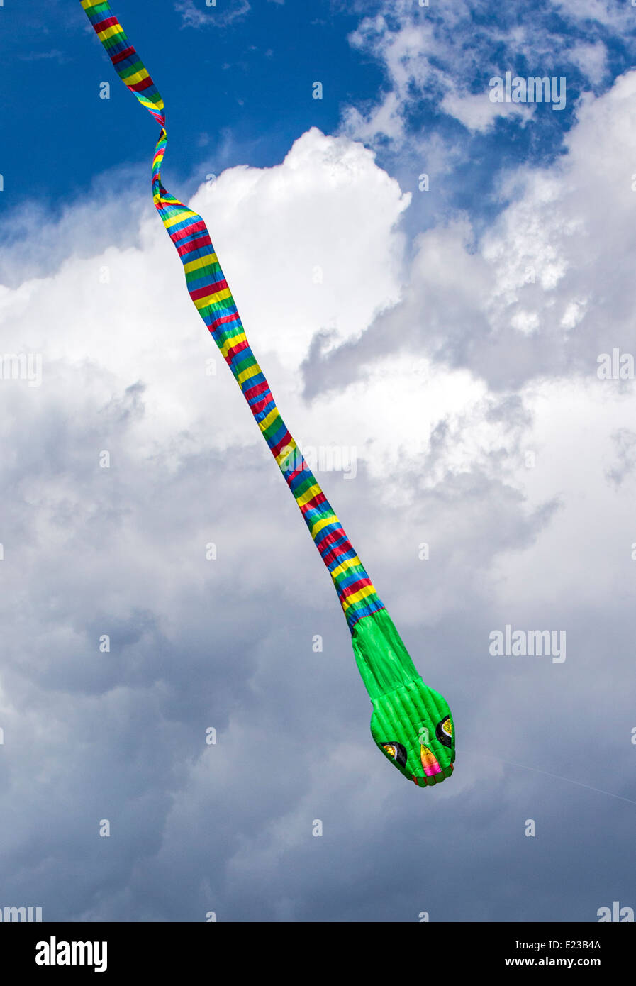 Serpent snake shaped kite against a Colorado sky Stock Photo - Alamy
