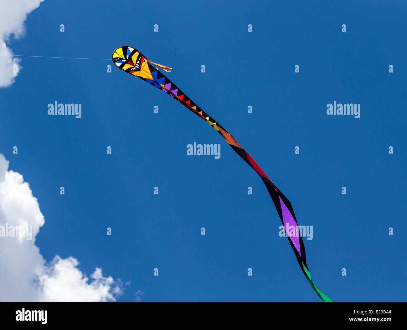 Serpent snake shaped kite against a Colorado sky Stock Photo - Alamy