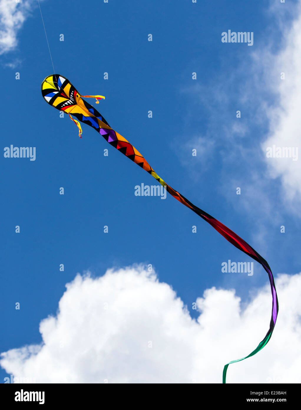 Serpent snake shaped kite against a Colorado sky Stock Photo - Alamy