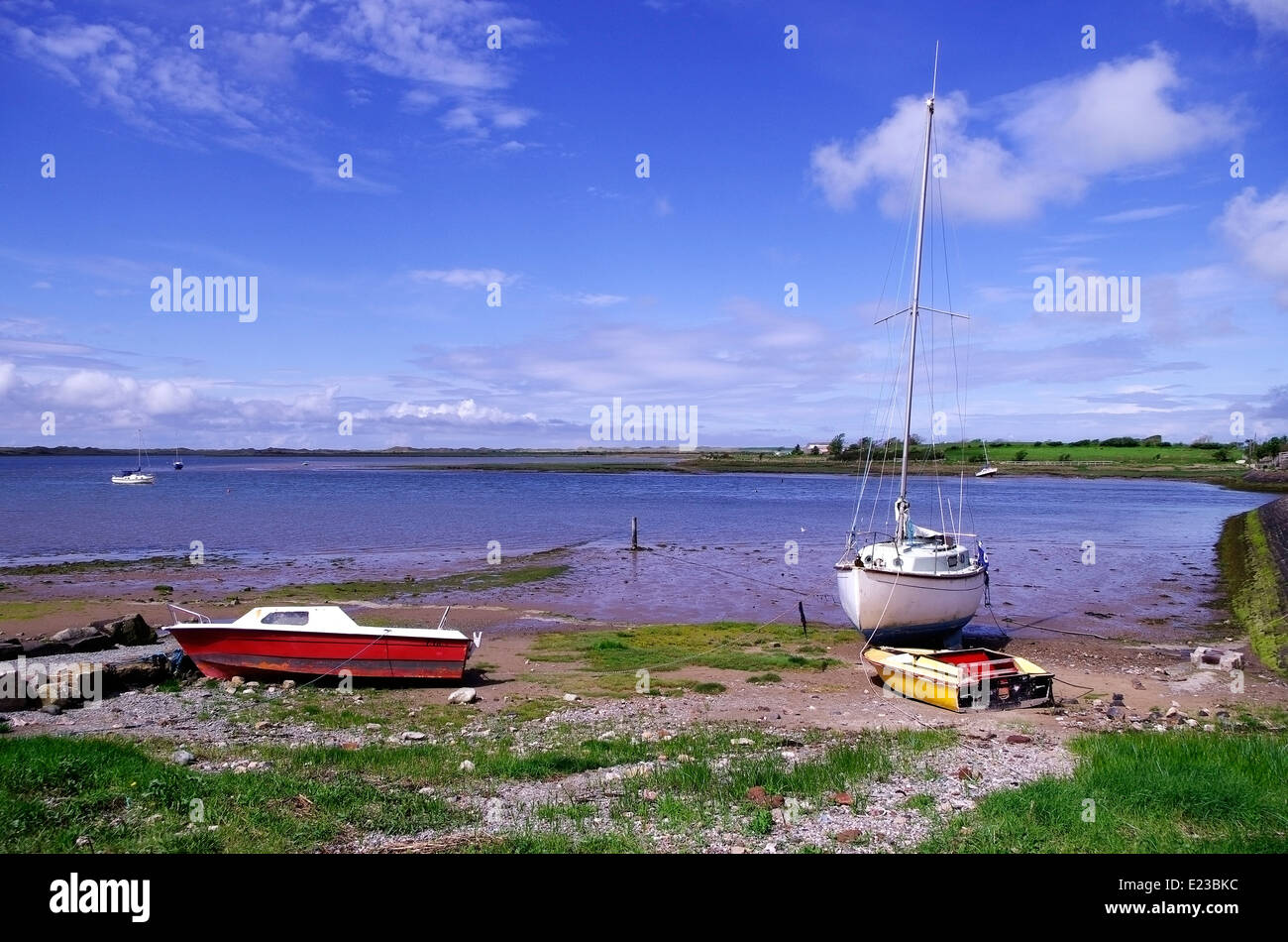 Ravenglass Beach and Bay, Eskdale, Lake District, Cumbria, England, UK ...