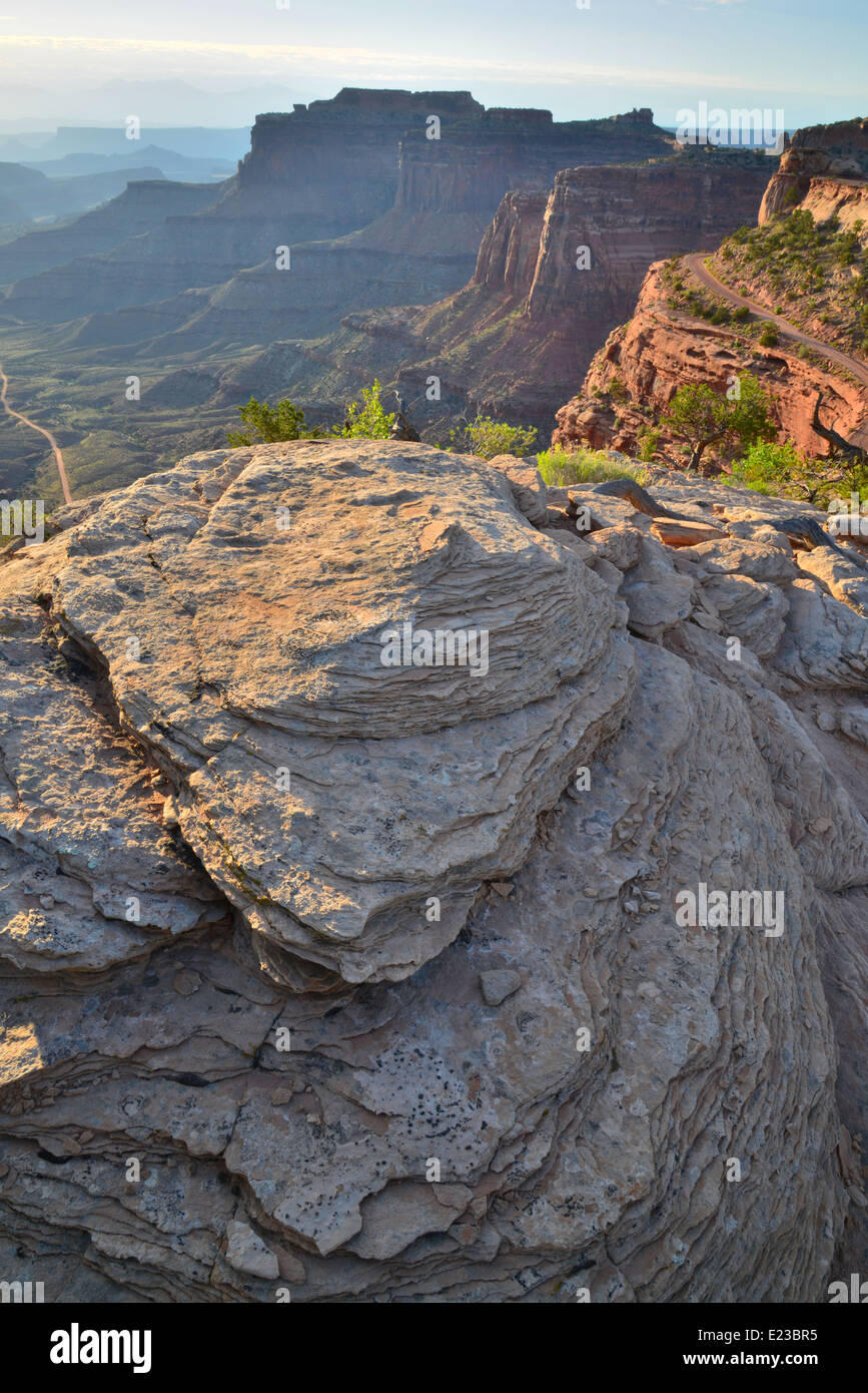 Overlooking Shafer Trail in Canyonlands National Park near Moab, Utah ...