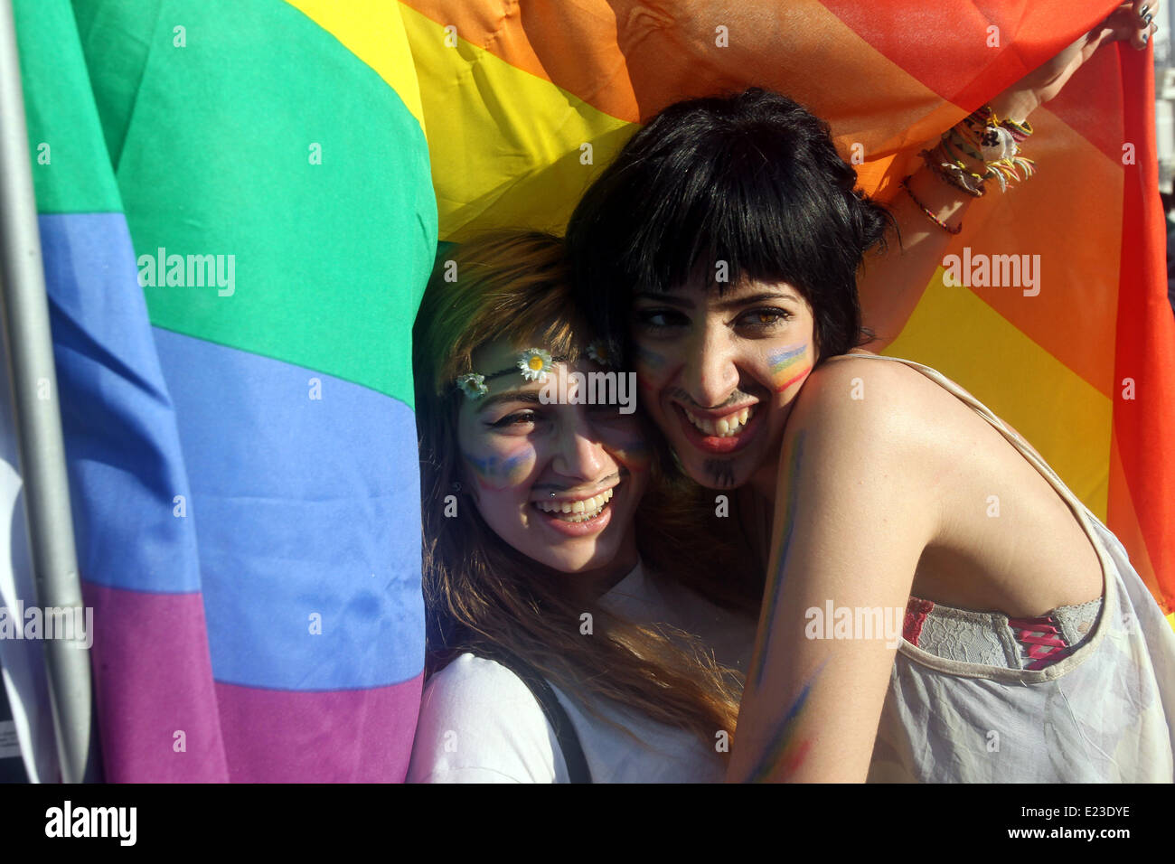 Athens, Greece. 14th June, 2014. Participants attend the annual Gay ...
