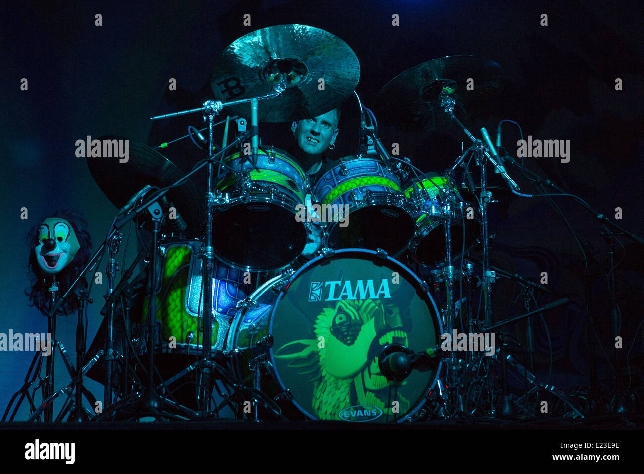 Manchester, Tennessee, USA. 13th June, 2014. Drummer BRANN DAILOR of ...