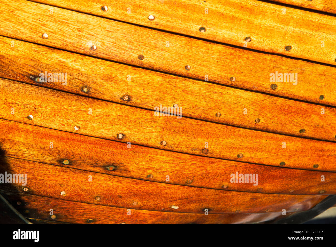 A close up of the hull of a wooden sailing boat Stock Photo - Alamy