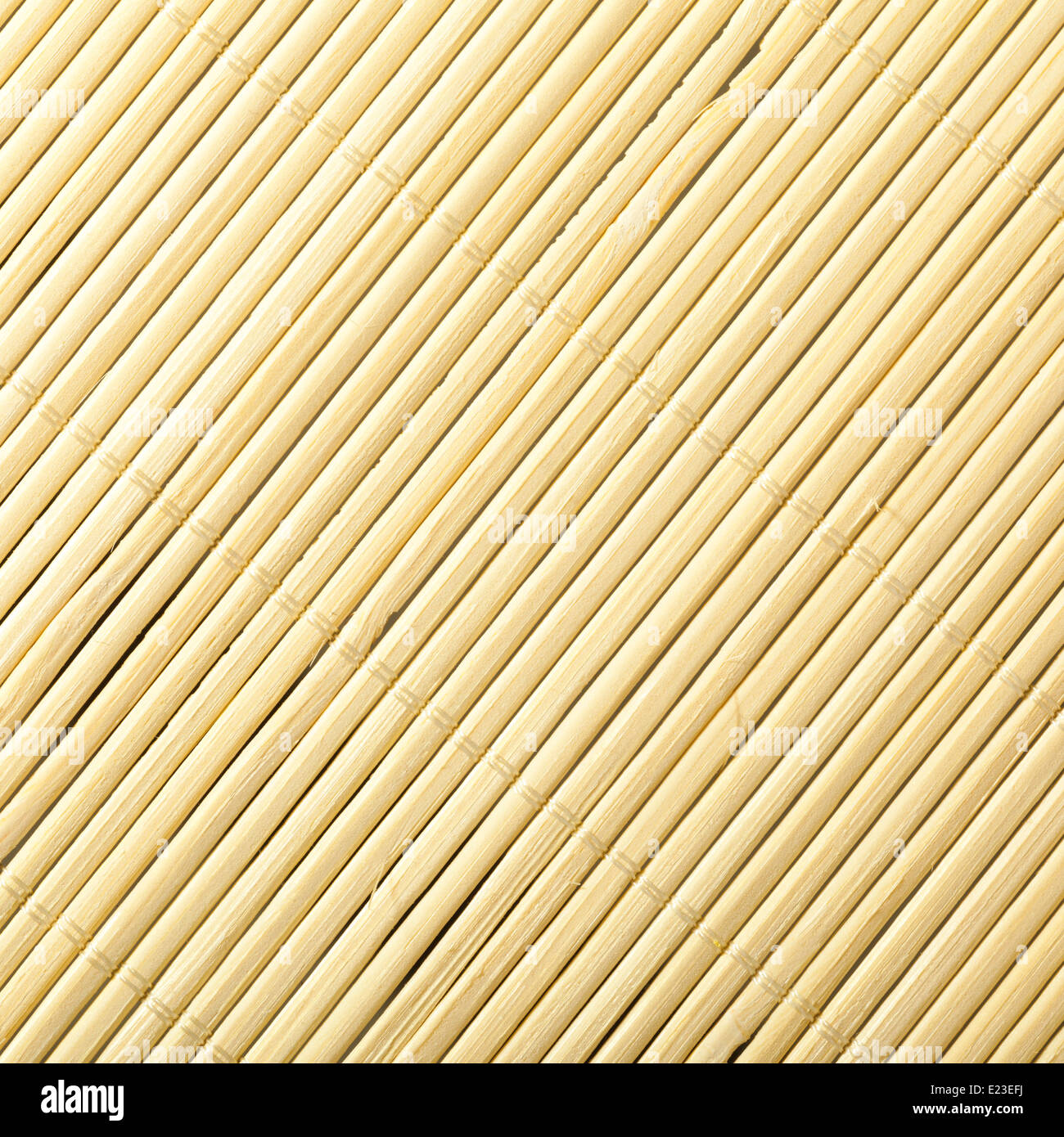 Yellow beige bamboo mat surface pattern diagonal background texture ...