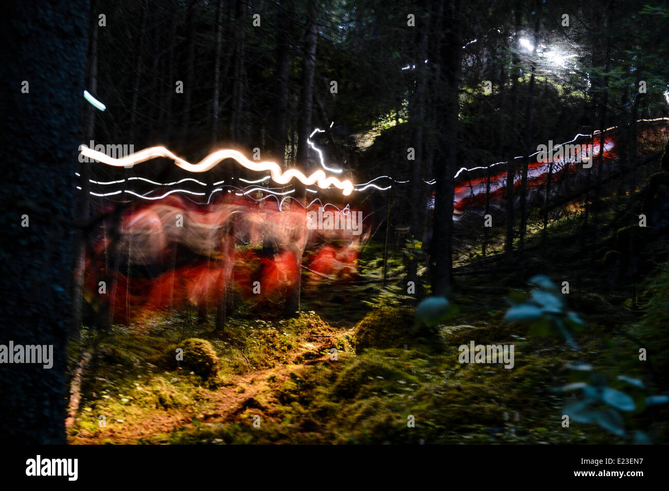 Kuopio, Finland. 14th June, 2014. Mens at 2nd leg of Jukola relay at ...