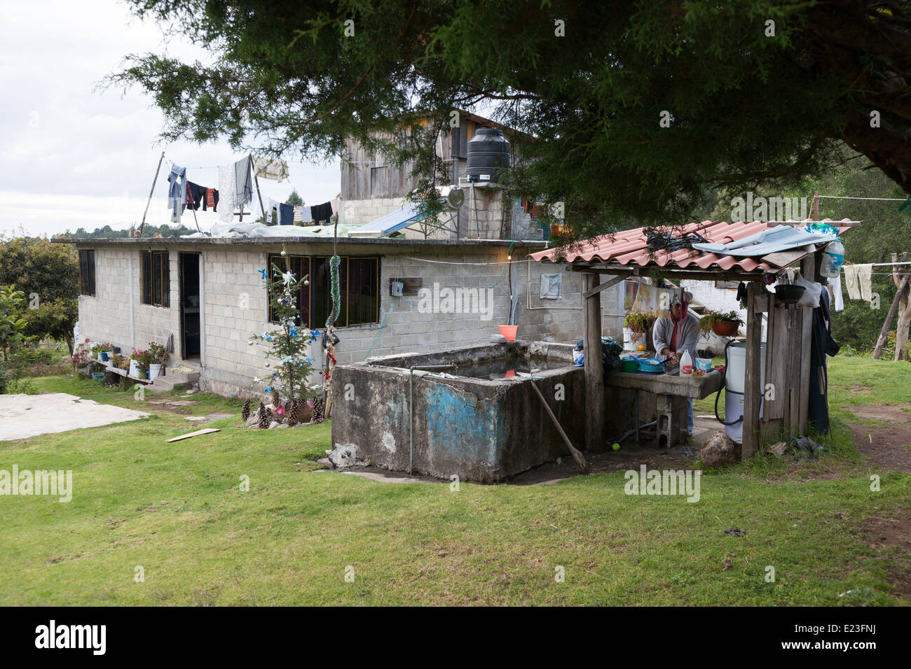 Typical cement block home in the village of Macheros - Donato Guerra ...