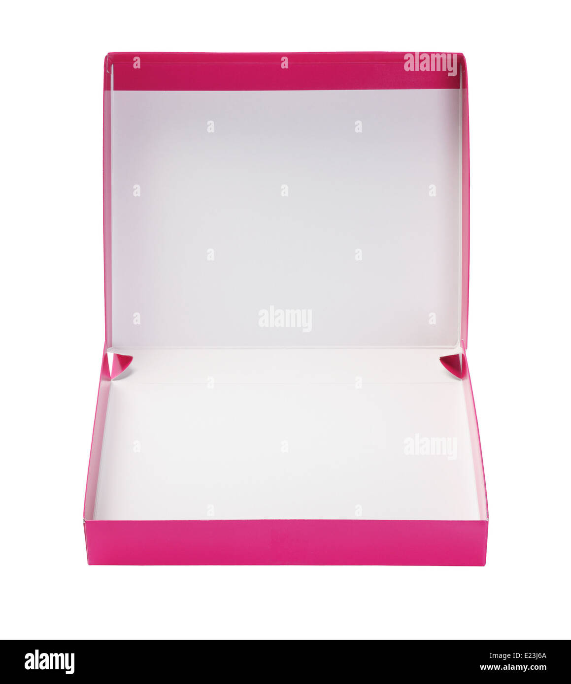 Pink Paper Box On White Background Stock Photo - Alamy