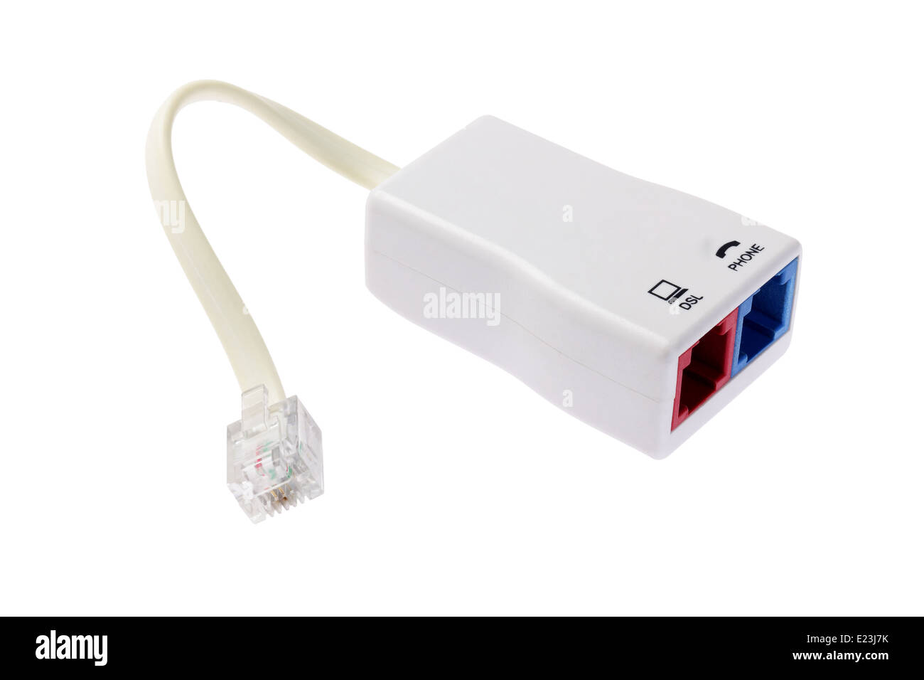 DSL Splitter Isolated On White Background Stock Photo - Alamy