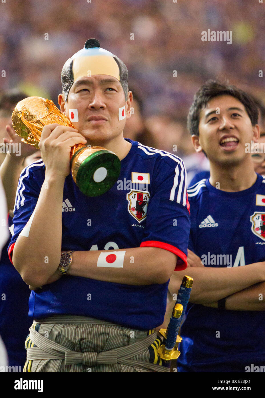 Tokyo, Japan. 15th June, 2014. Japanese football fans watch the FIFA ...