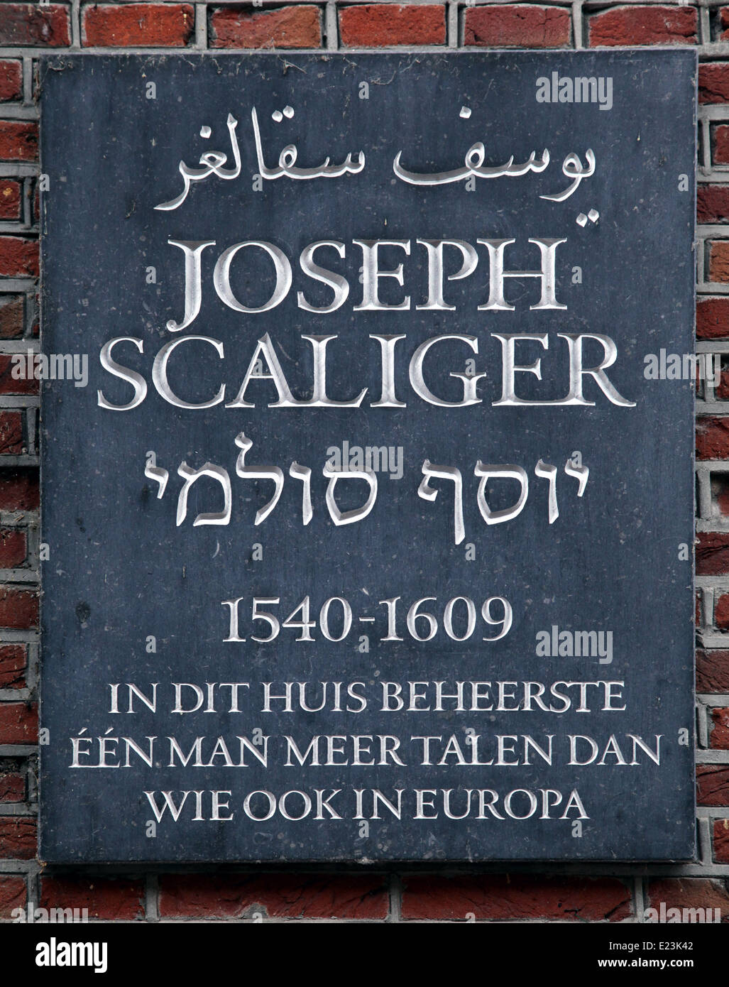 Joseph Justus Scaliger 1540-1609 Dutch religious leader and scholar ...