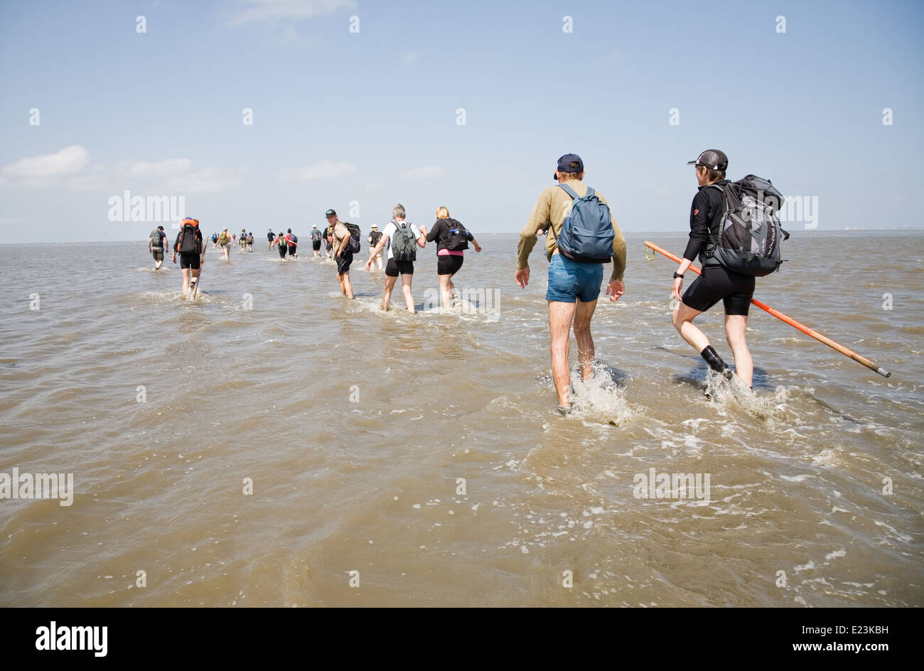 Wadlopen from Uithuizen to Rottumeroog Stock Photo - Alamy