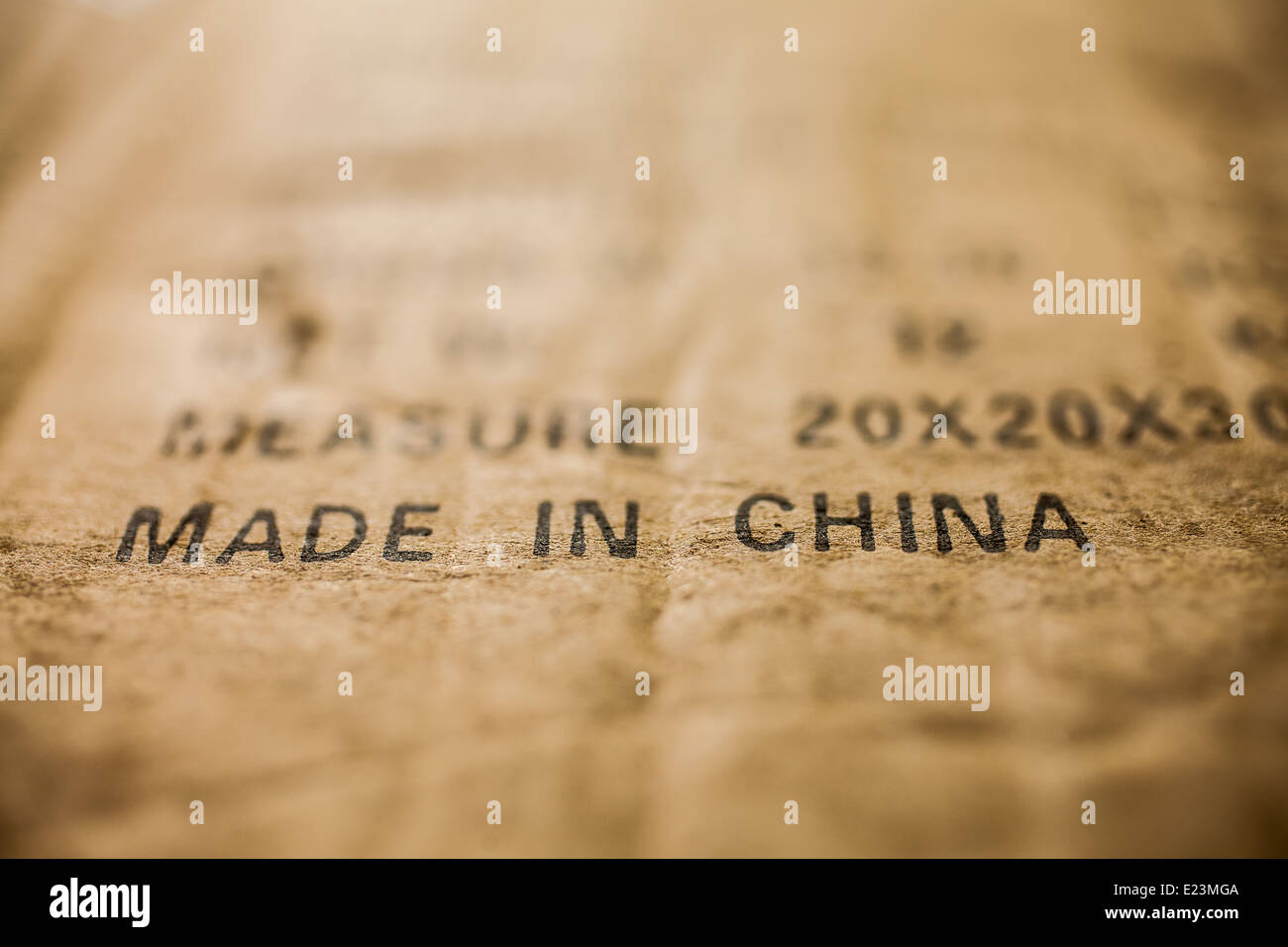 "Made in China" printed on a cardboard packing box Stock Photo - Alamy