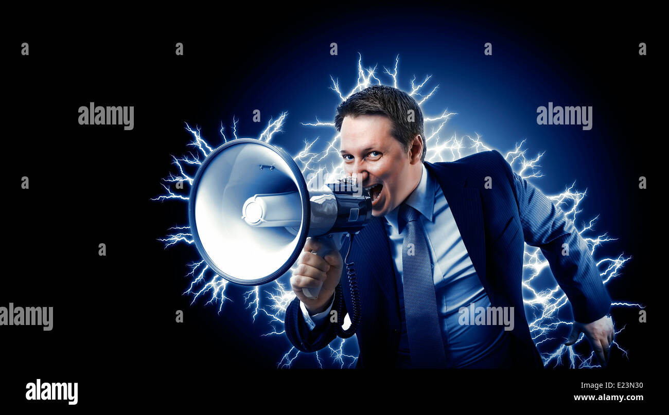 Boss megaphone hi-res stock photography and images - Alamy