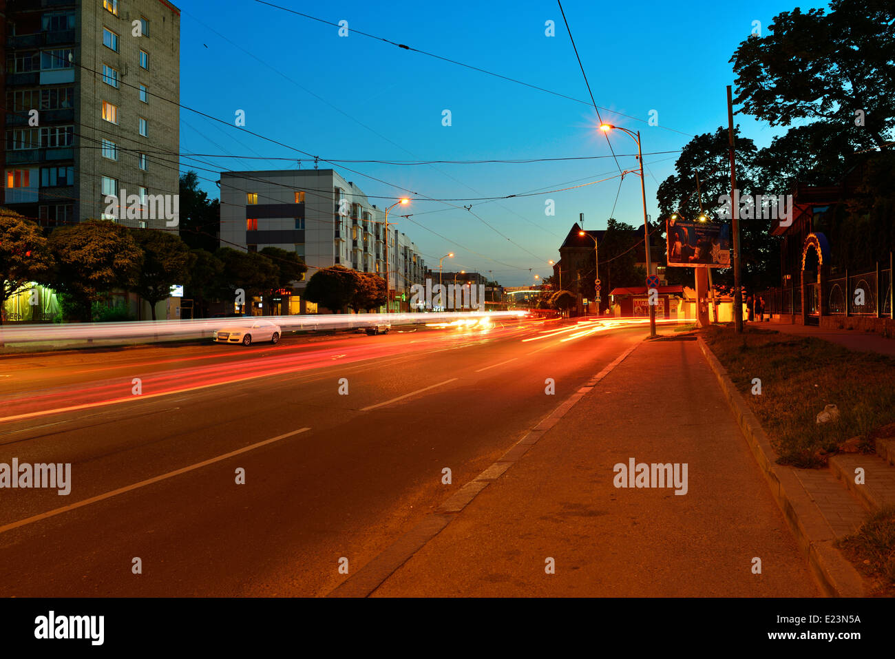 Looking at Chernyakhovskogo Street in downtown Kaliningrad earlier ...