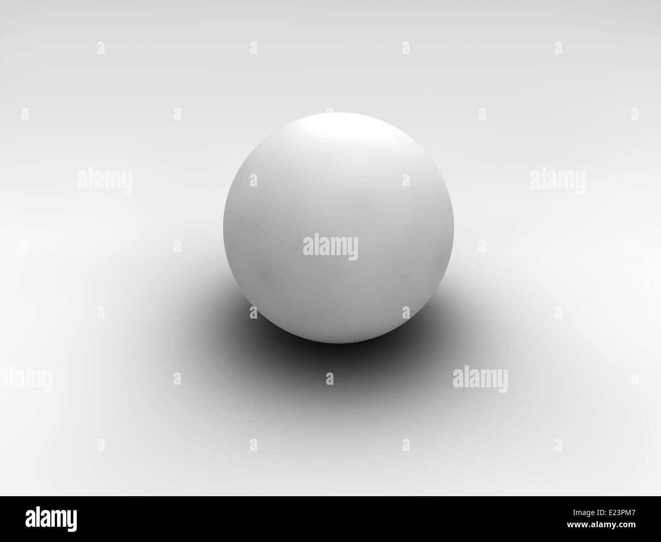 sphere 3d render on a white background with soft shadow Stock Photo - Alamy
