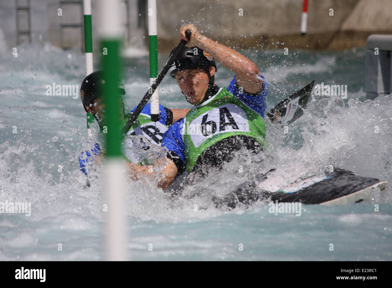 ICF Canoe Slalom 2014 World Cup 1 - 8th June 2014. Semi-Finals Lee ...