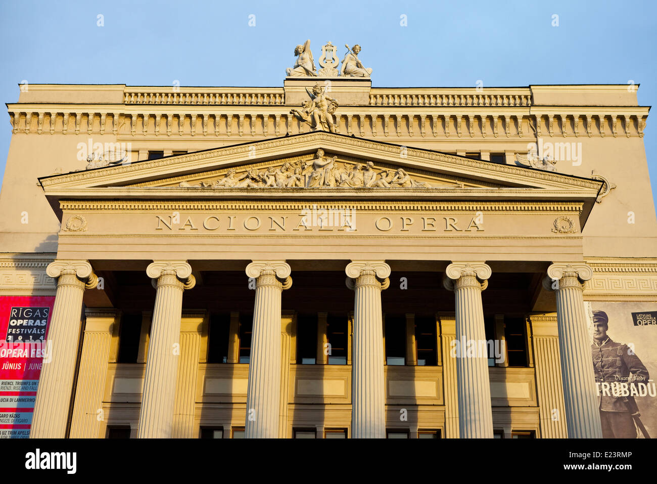 The magnificent Latvian National Opera House in Riga Stock Photo - Alamy
