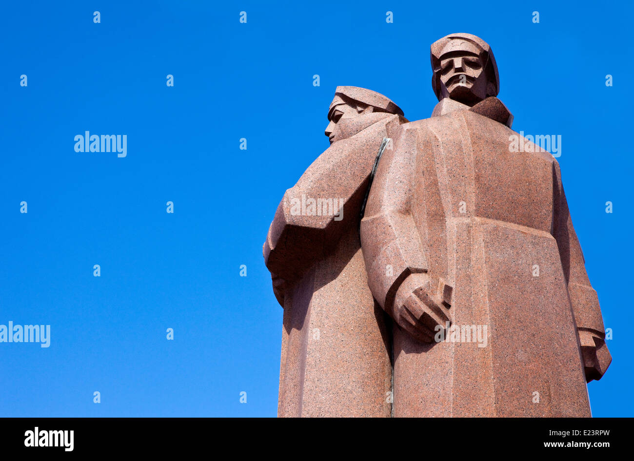 Soviet monument of the latvian red riflemen hi-res stock photography ...