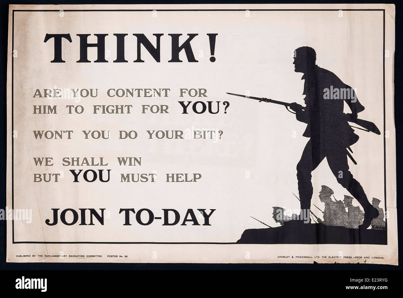 British First World War recruitment poster Stock Photo - Alamy
