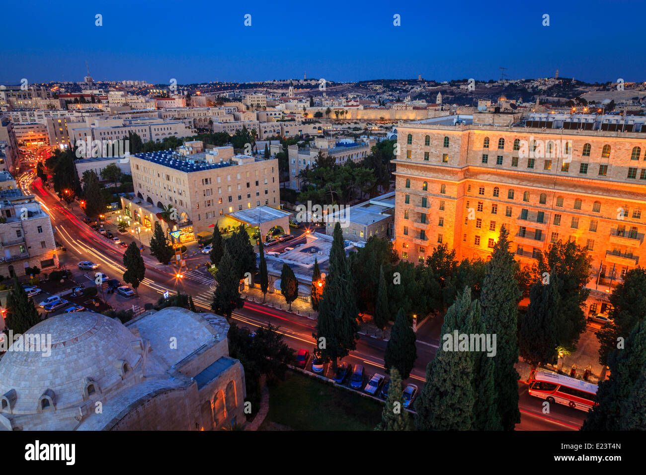 Birds eye view of Jerusalem Stock Photo - Alamy