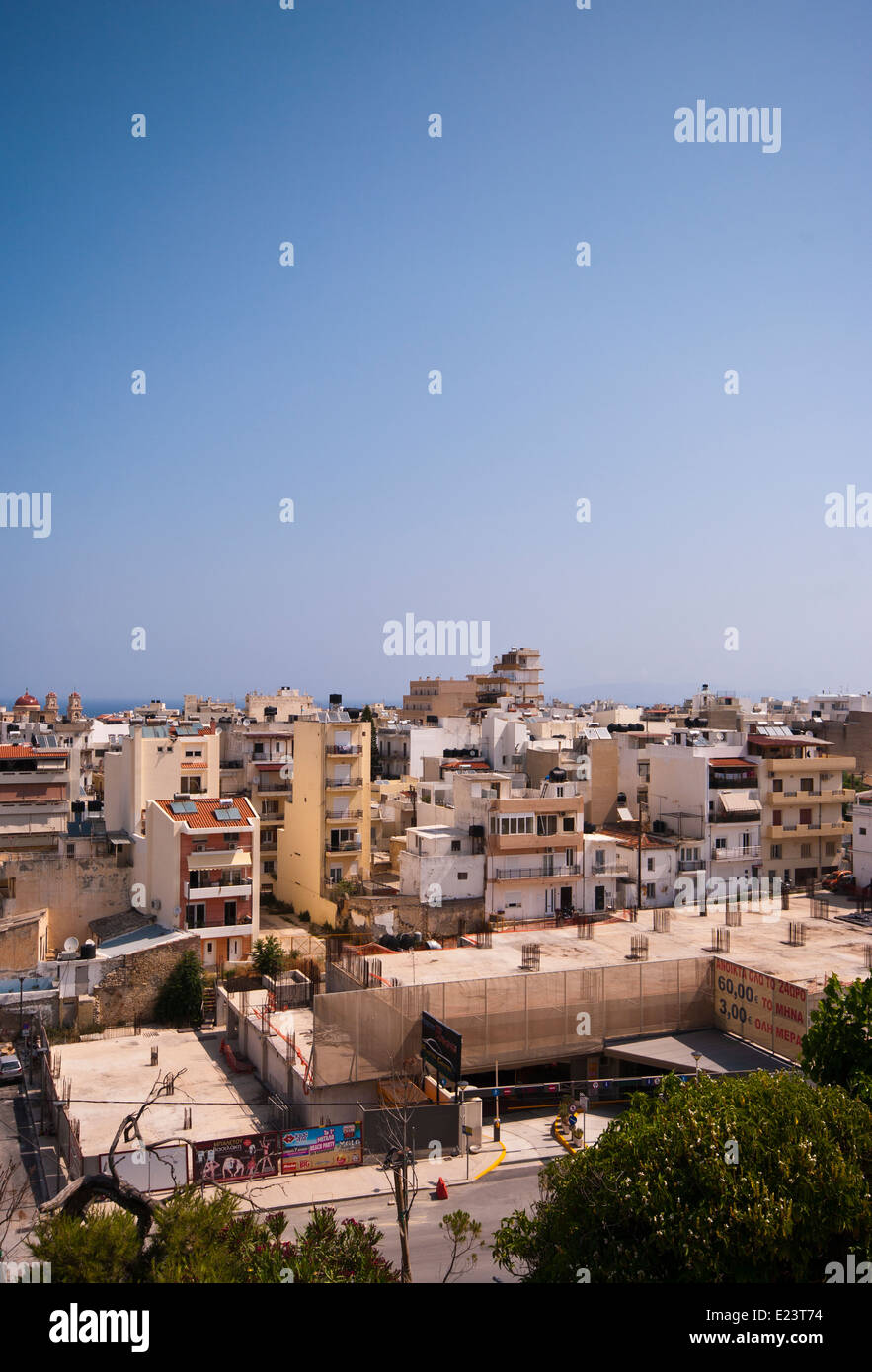 Skyline Of Heraklion The Capital City Of The Greek Mediterranean Island ...