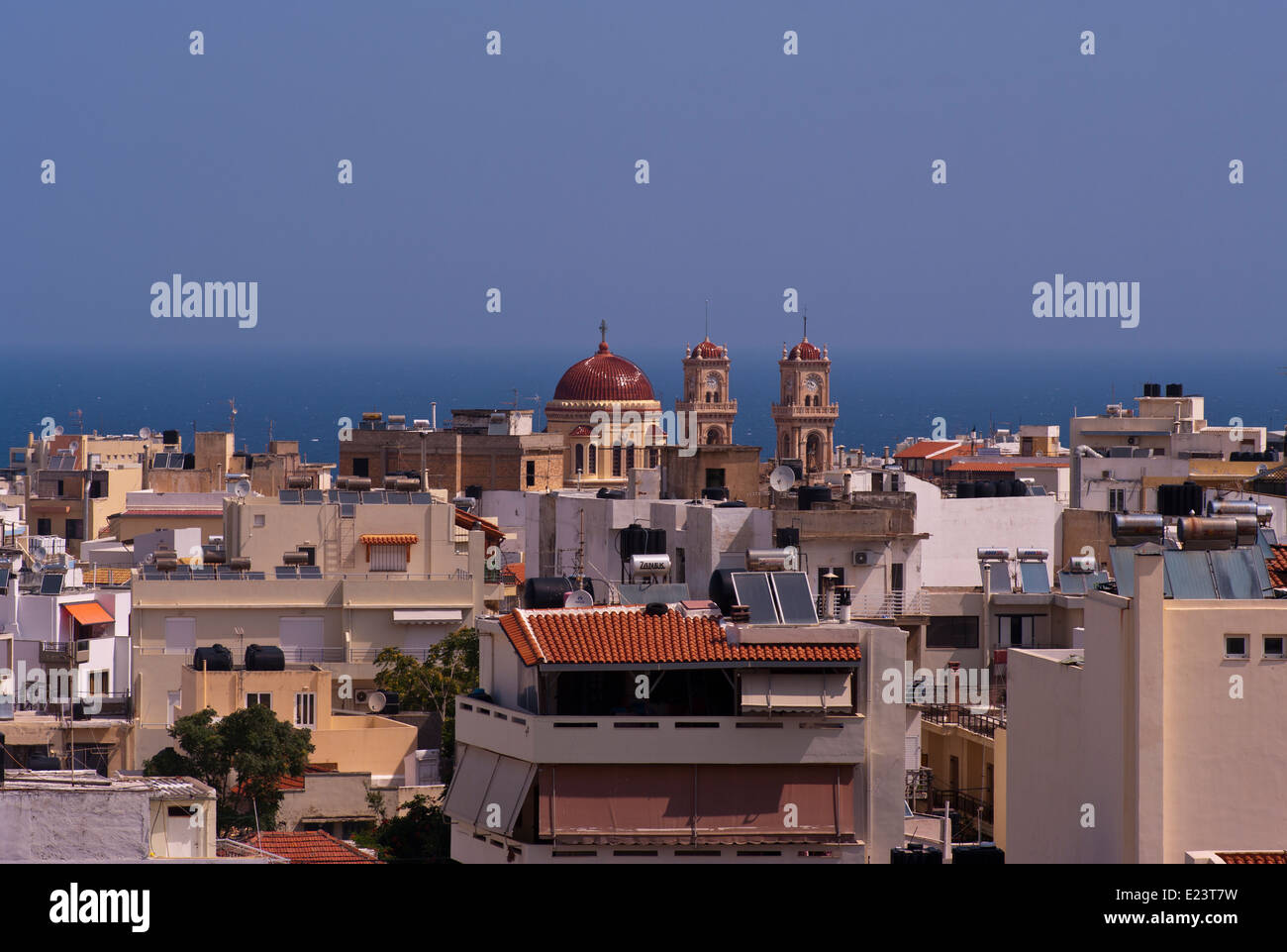 Skyline Of Heraklion The Capital City Of The Greek Mediterranean Island ...