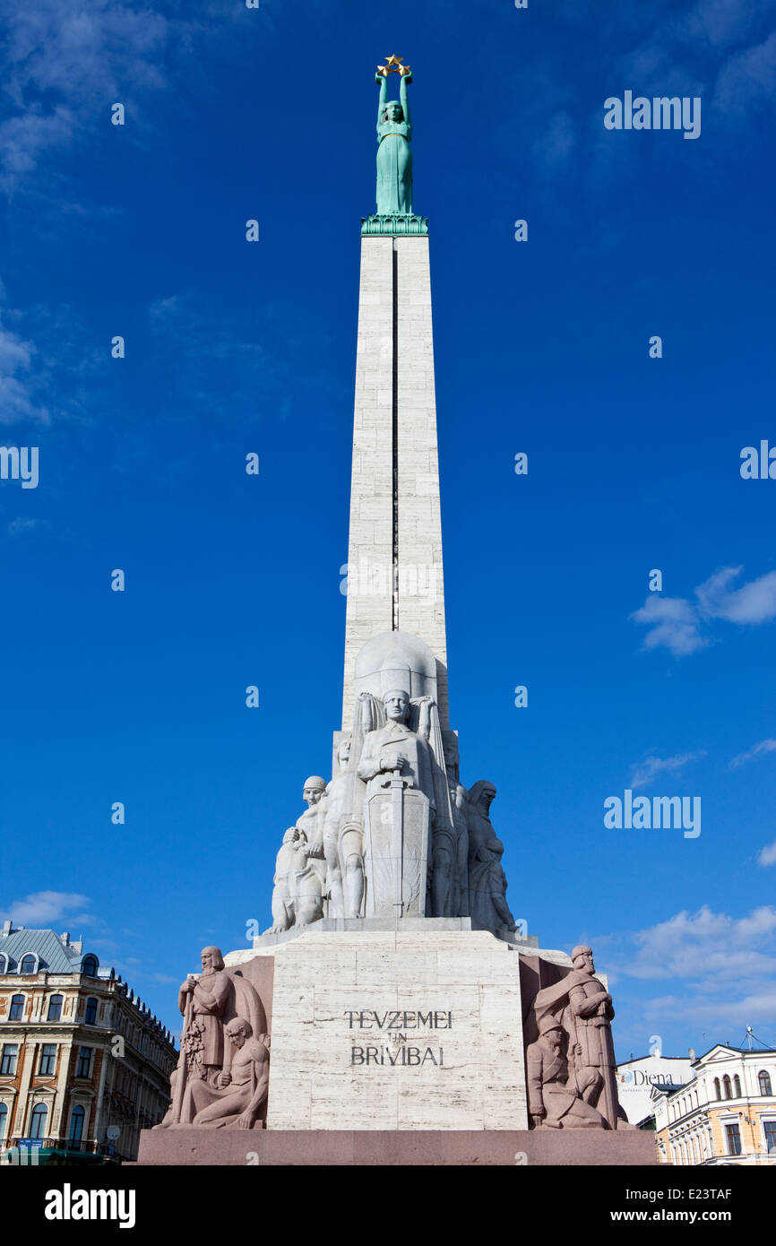 The Freedom Monument in Riga, Latvia Stock Photo - Alamy