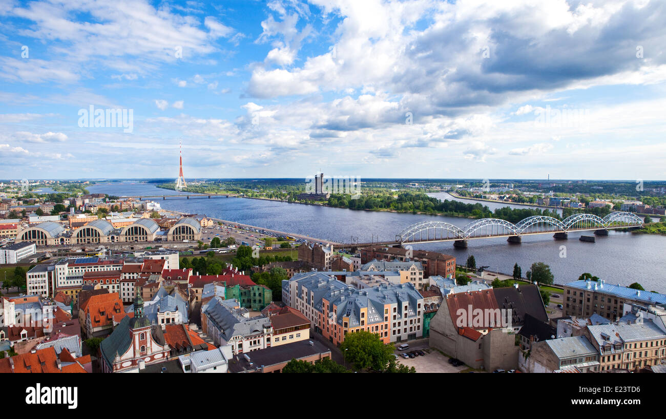The view from the tower of St. Peters Church in Riga Stock Photo - Alamy