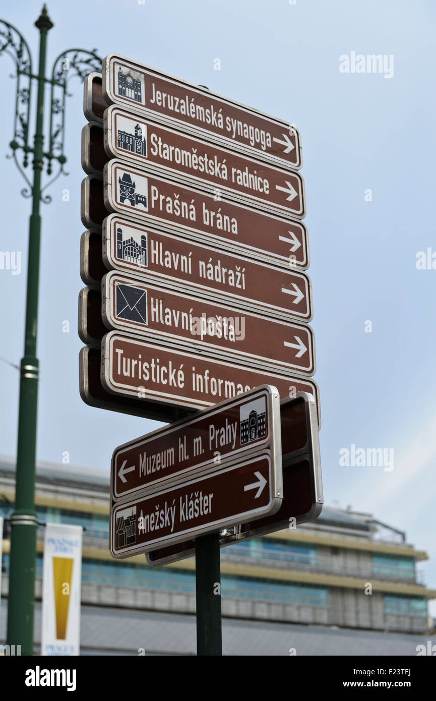 Prague czech republic street signs hi-res stock photography and images ...