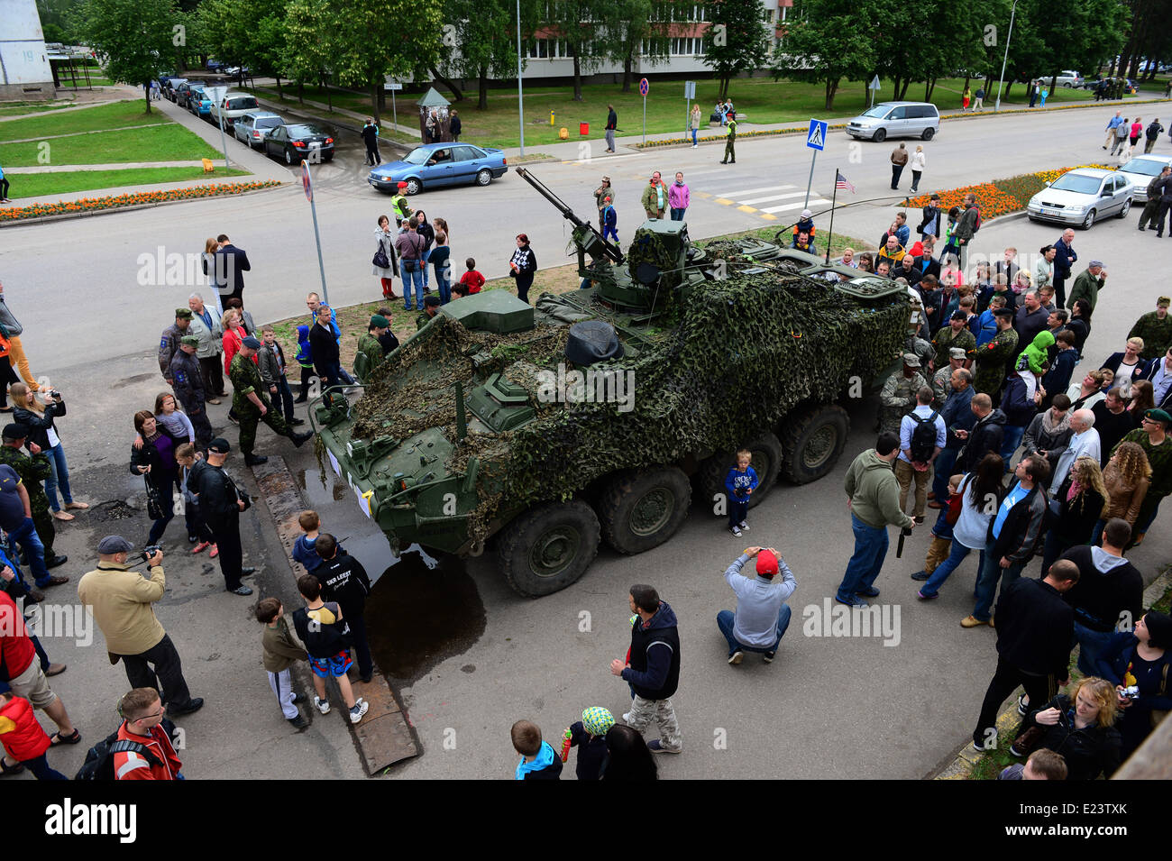 Rukla, Lithuania. 15th June, 2014. Vehicles and weapons from "Saber ...
