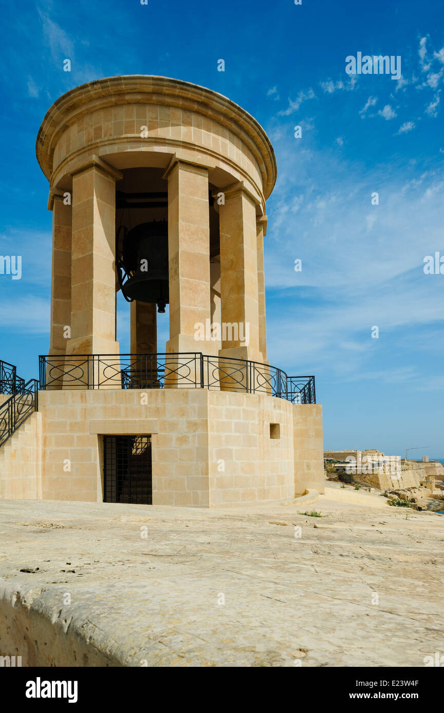 Siege Bell Memorial, overlooking the Grand Harbour, Valletta, Malta ...