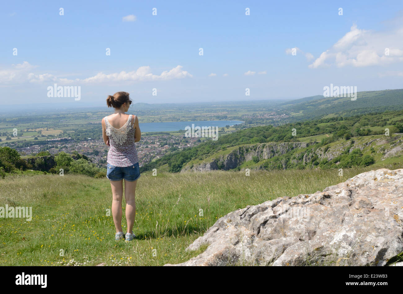 Cheddar Gorge reservoir landscape Stock Photo - Alamy