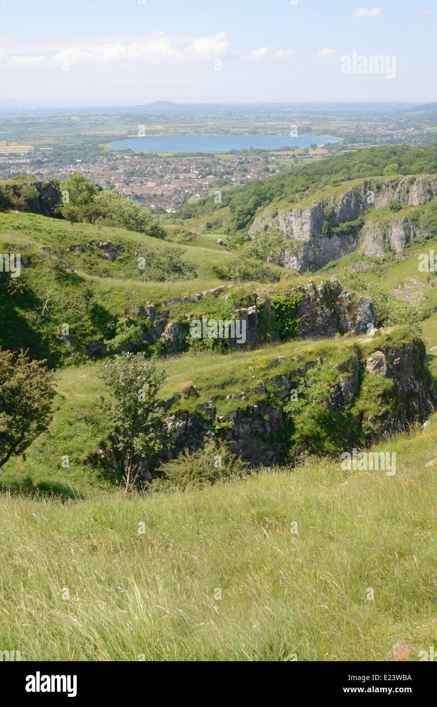 Cheddar Gorge reservoir portrait Stock Photo - Alamy