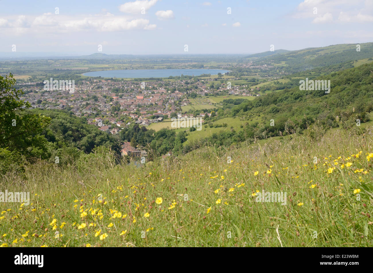 Cheddar Gorge reservoir landscape Stock Photo - Alamy