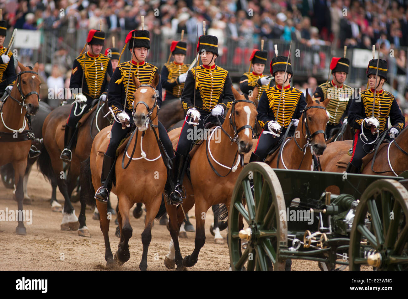 Horse Guards Parade, London UK. 14th June 2014. The King’s Troop Royal ...
