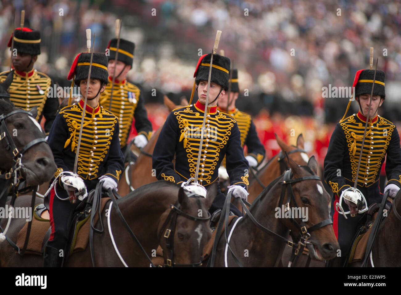 Horse Guards Parade, London UK. 14th June 2014. The King’s Troop Royal ...
