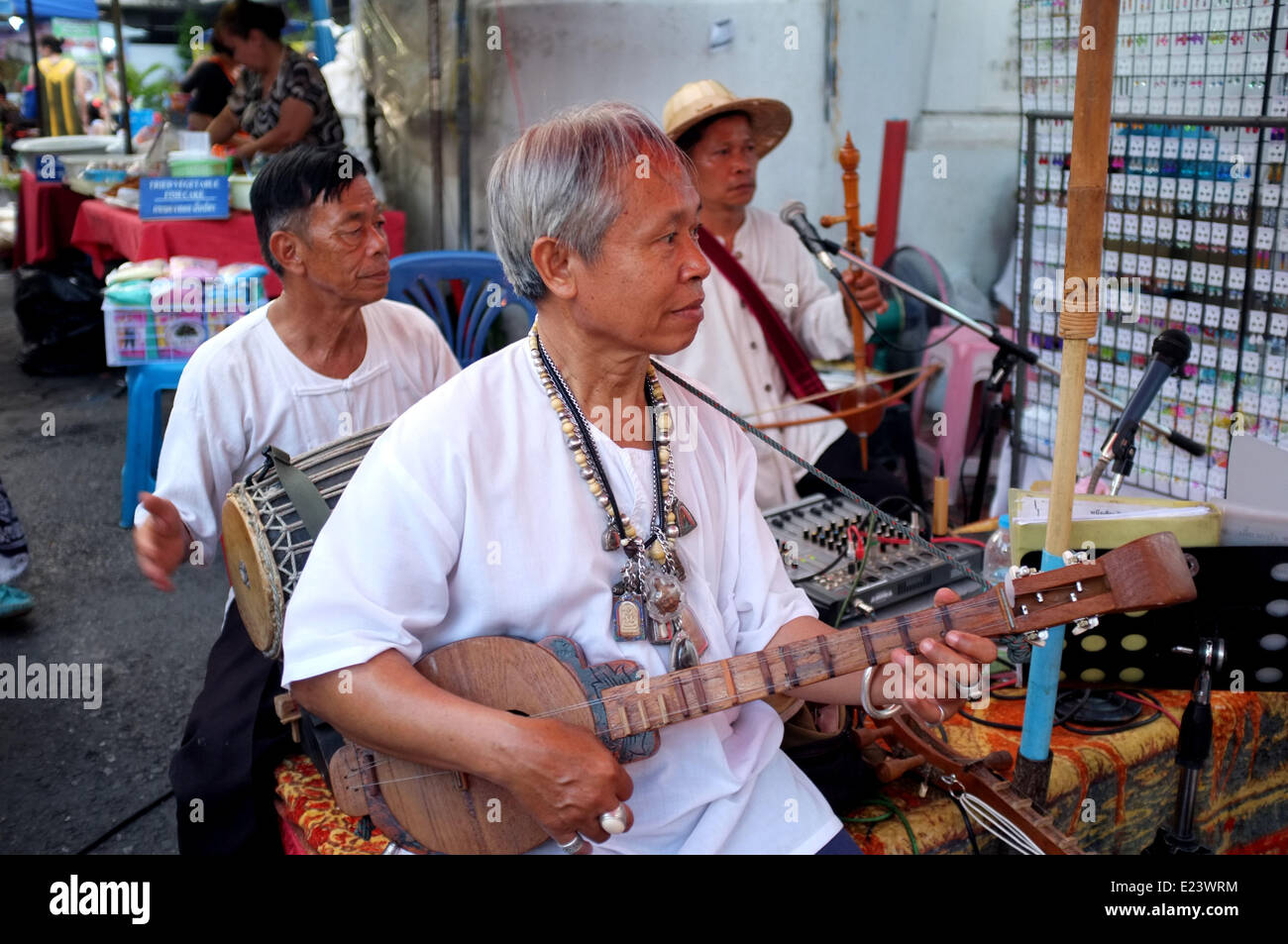 June 15, 2014 - Chiang Mai, Thailand - Street musicians on the streets ...
