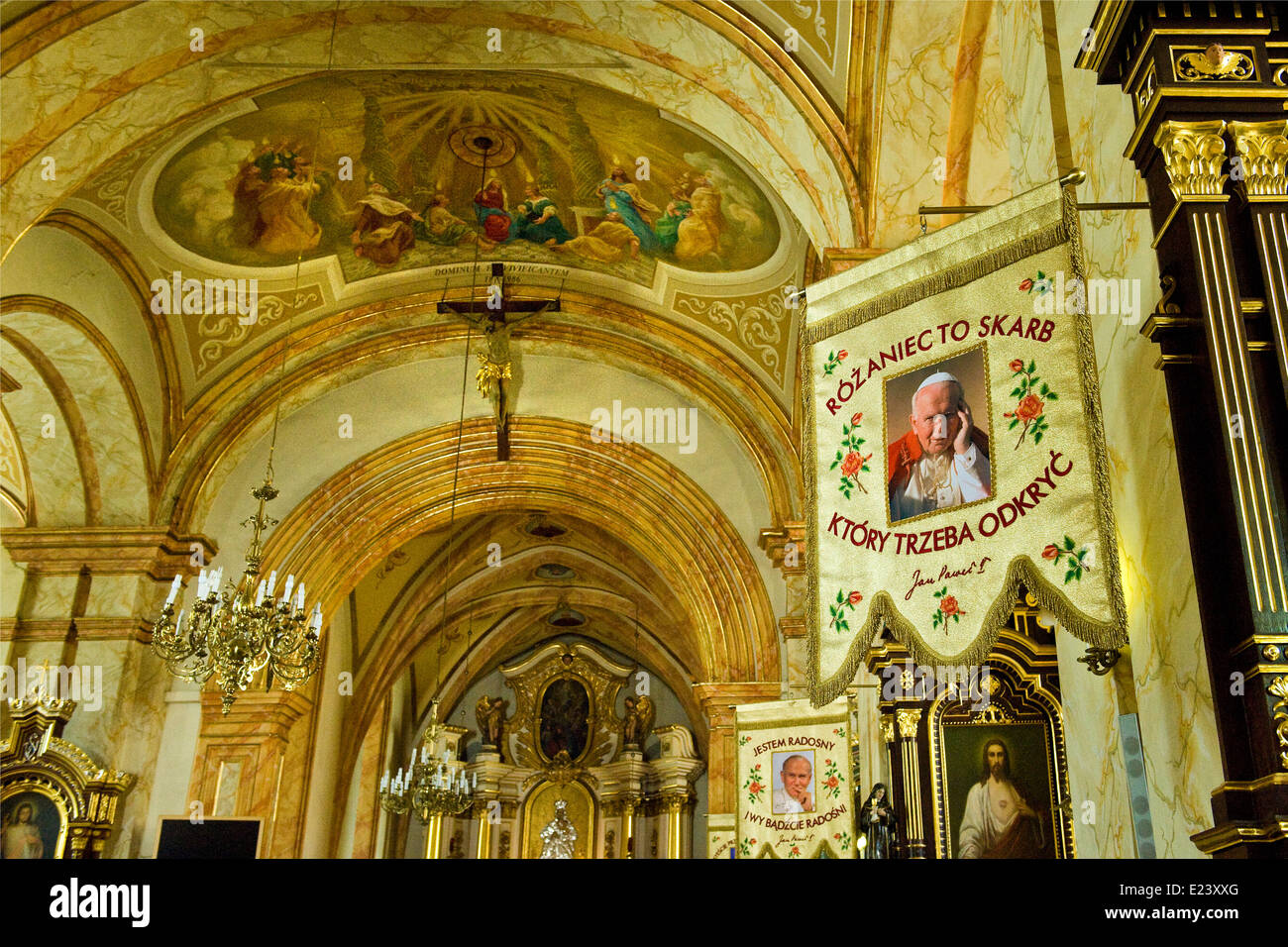 Poland, Wadowice, The 18th century Lesser Basilica is where Pope John ...