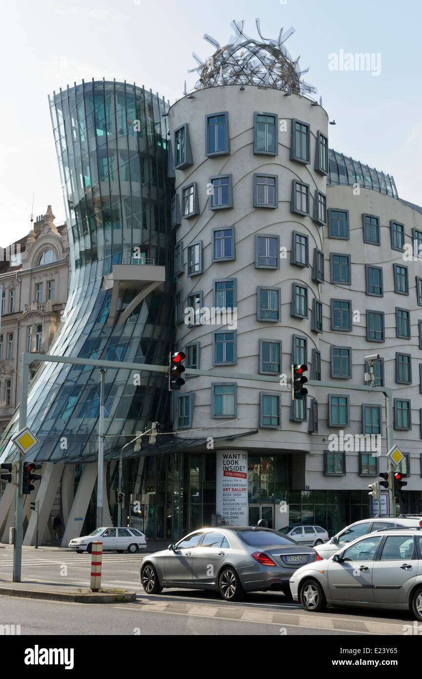 The Dancing House building by Vlado Milunić and Frank Gehry, Prague ...
