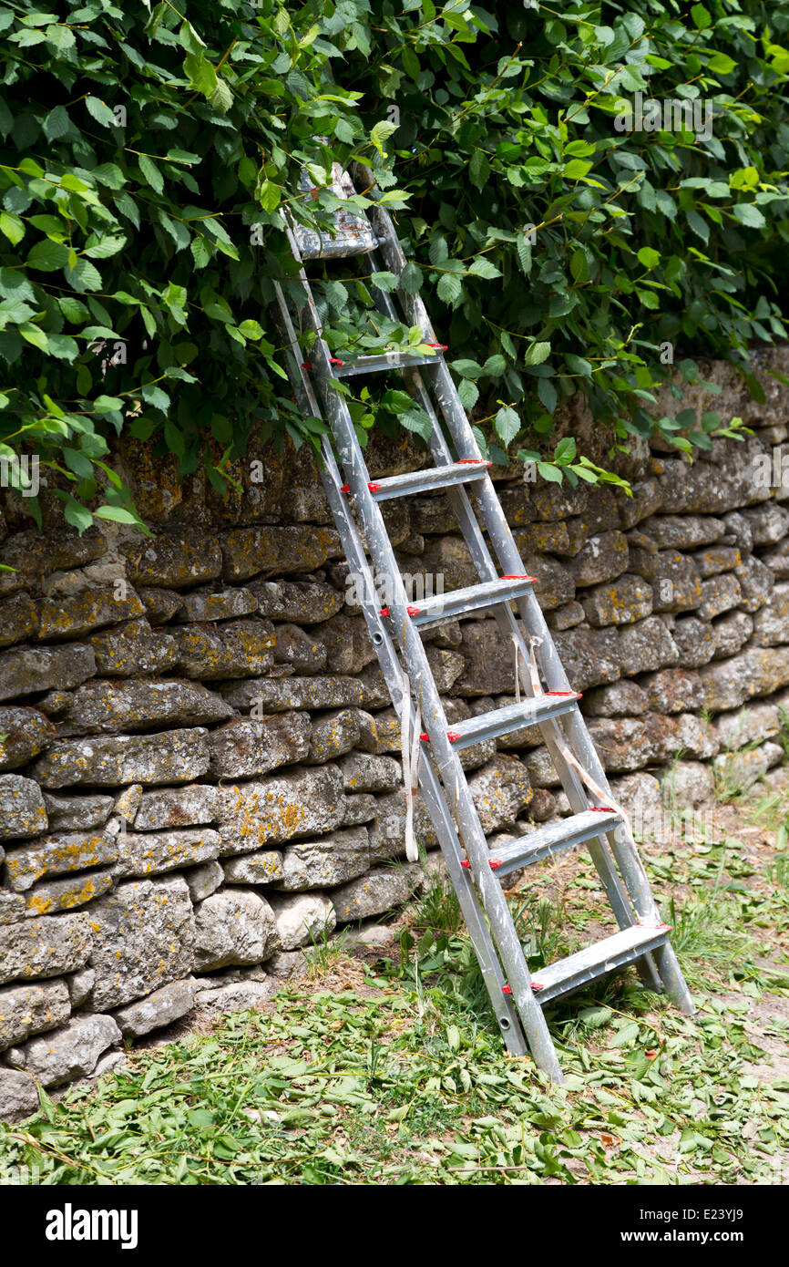 Ladder in the medieval Village Bonnieux, Provence, France Stock Photo ...