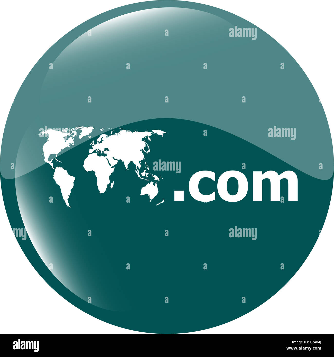 Domain COM sign icon. Top-level internet domain symbol with world map ...