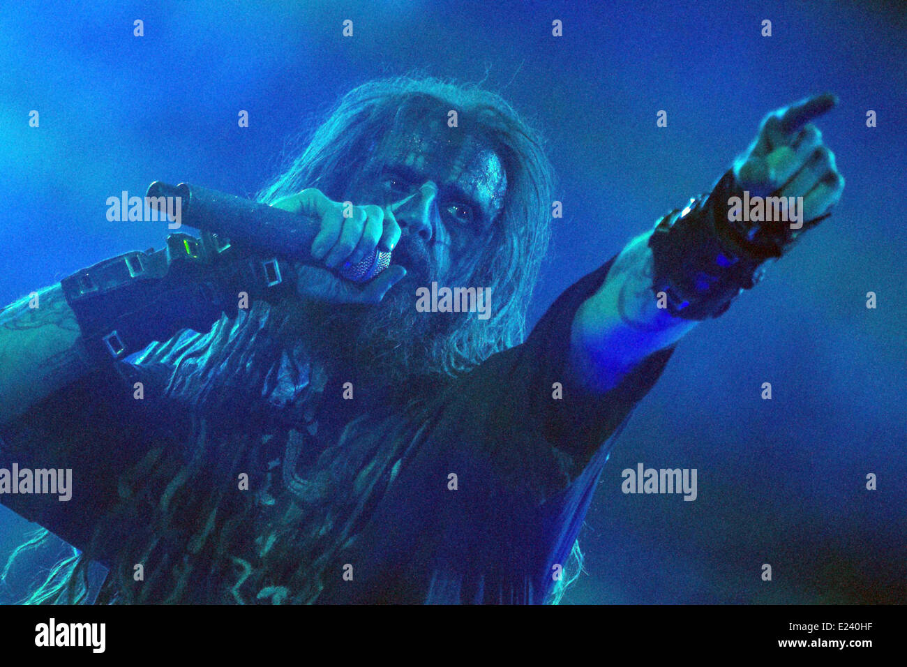 US Singer Rob Zombie performs on the third day of annual rock festival ...