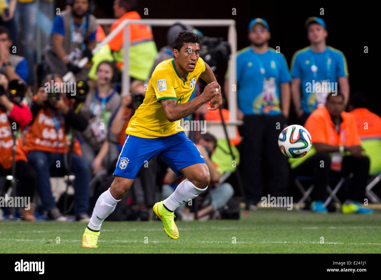 Sao Paulo, Brazil. 12th June, 2014. Paulinho (BRA) Football/Soccer ...