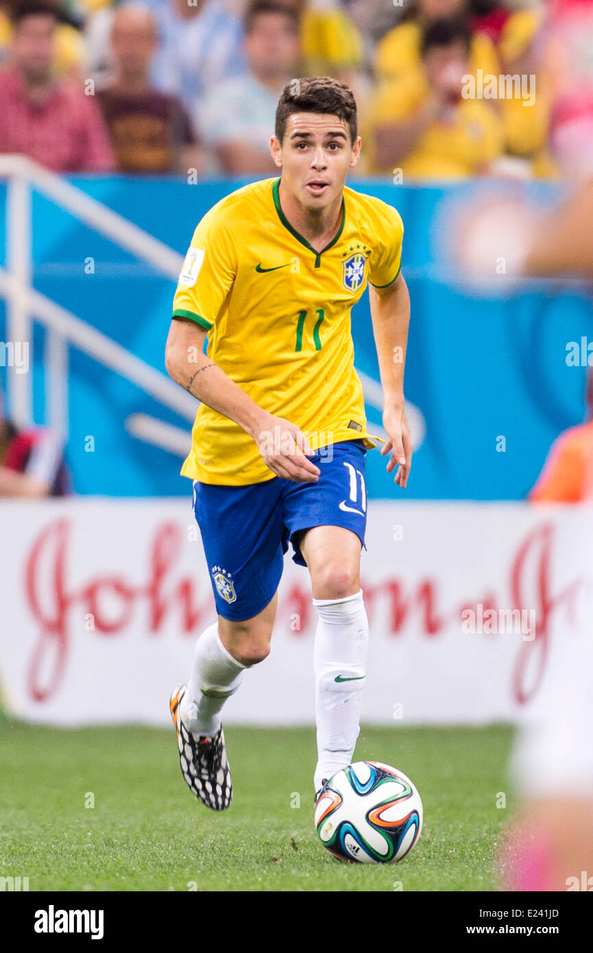 Sao Paulo, Brazil. 12th June, 2014. Oscar (BRA) Football/Soccer : FIFA ...