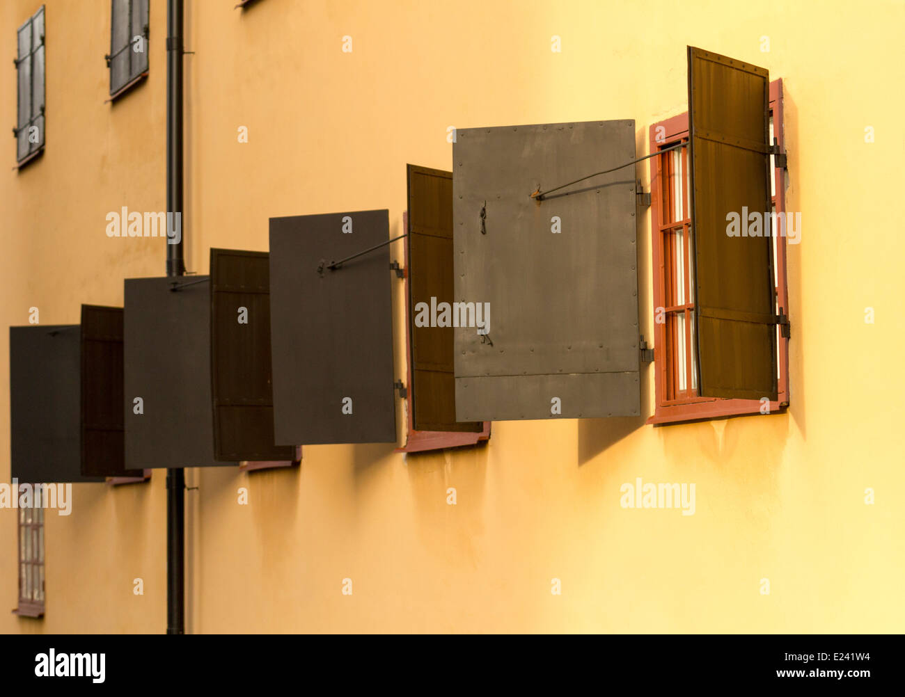 Open shutters on windows hi-res stock photography and images - Alamy