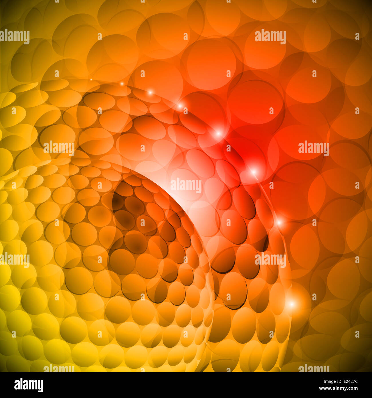 Seamless spotted orange spherical abstraction. Disco gradient Stock ...