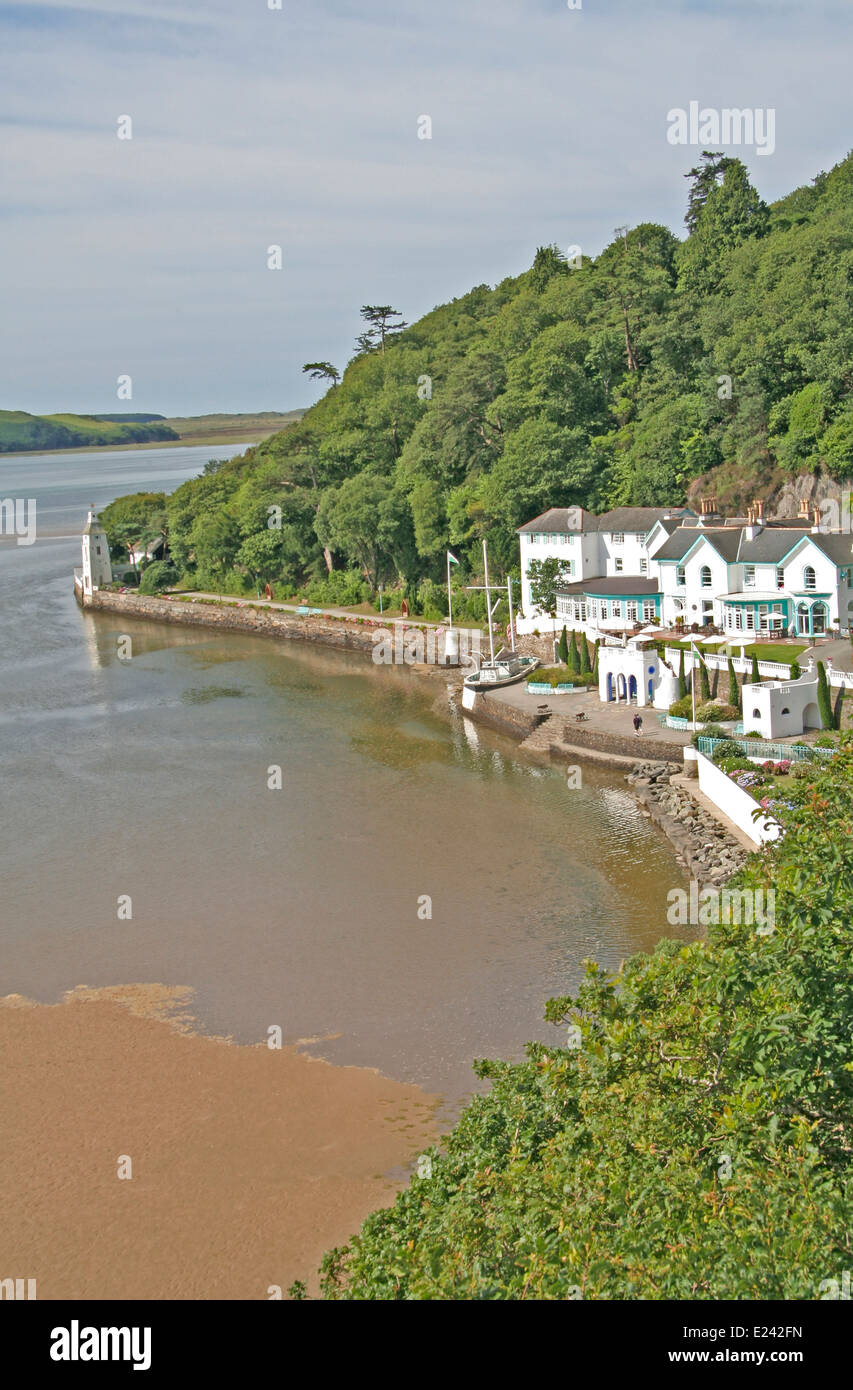 Harbour Quayside Portmeirion Gwynedd Wales UK Stock Photo - Alamy