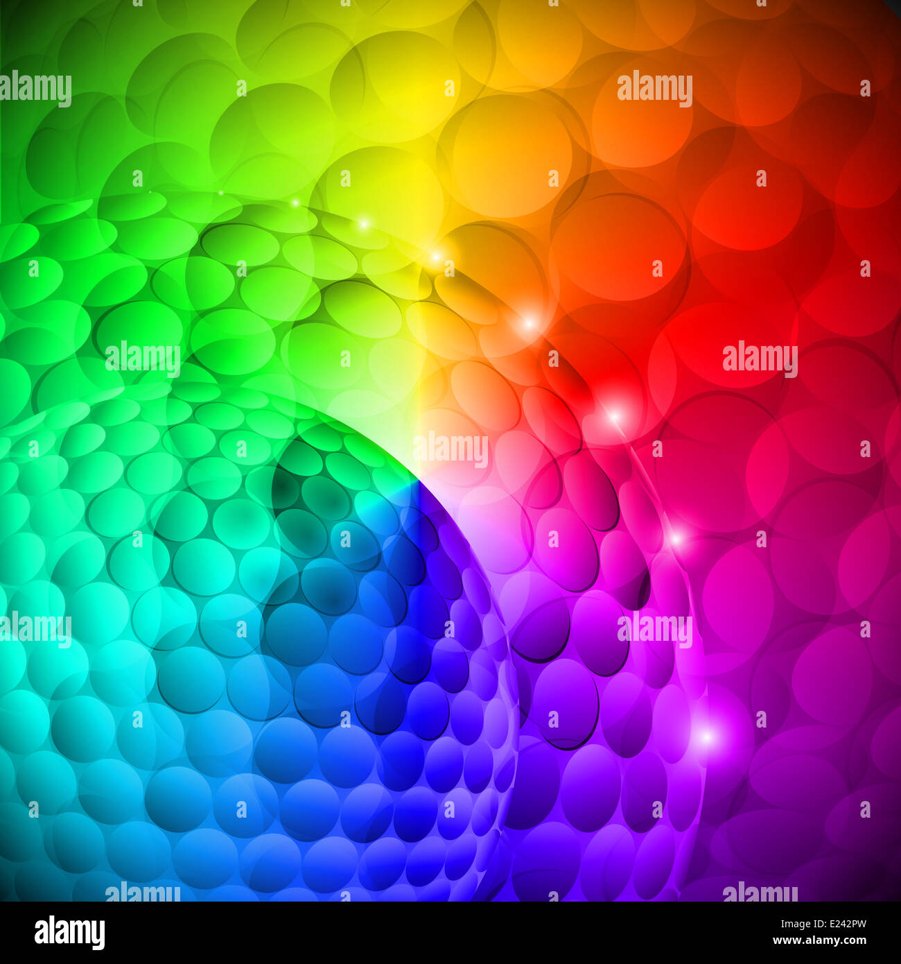 Seamless spotted multi-colored spherical abstraction. Disco gradients ...